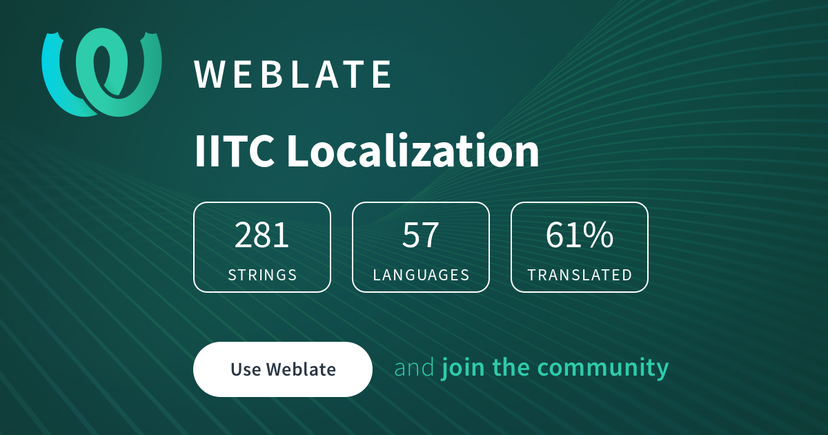 Projects @ IITC Localization